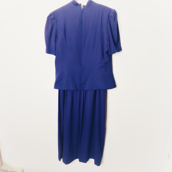 karin stevens | Dresses | Karin Stevens Mock 2piece Blue Dress | Poshmark